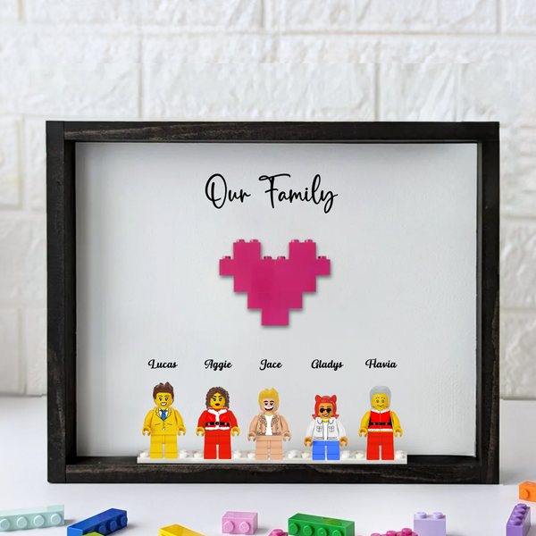 Heart Family Wall Decor, Brick Figure Family, Create Your Own Minifig ...