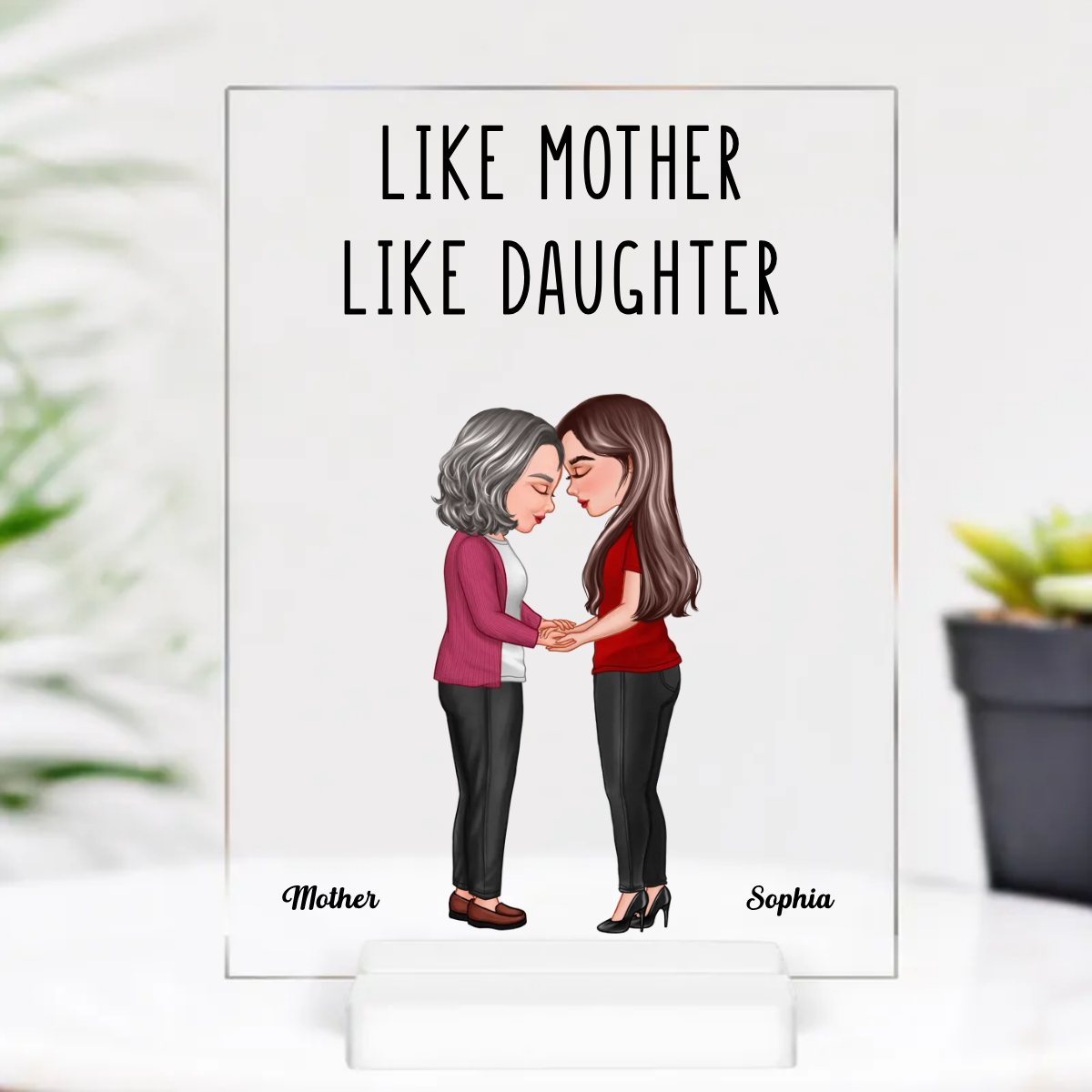 Like Mother Like Daughter Mother Daughter Holding Hands Personalized A ...