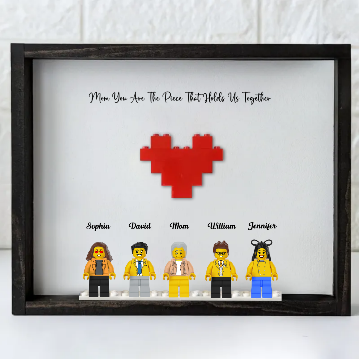 Heart Family Wall Decor, Brick Figure Family, Create Your Own Minifig ...