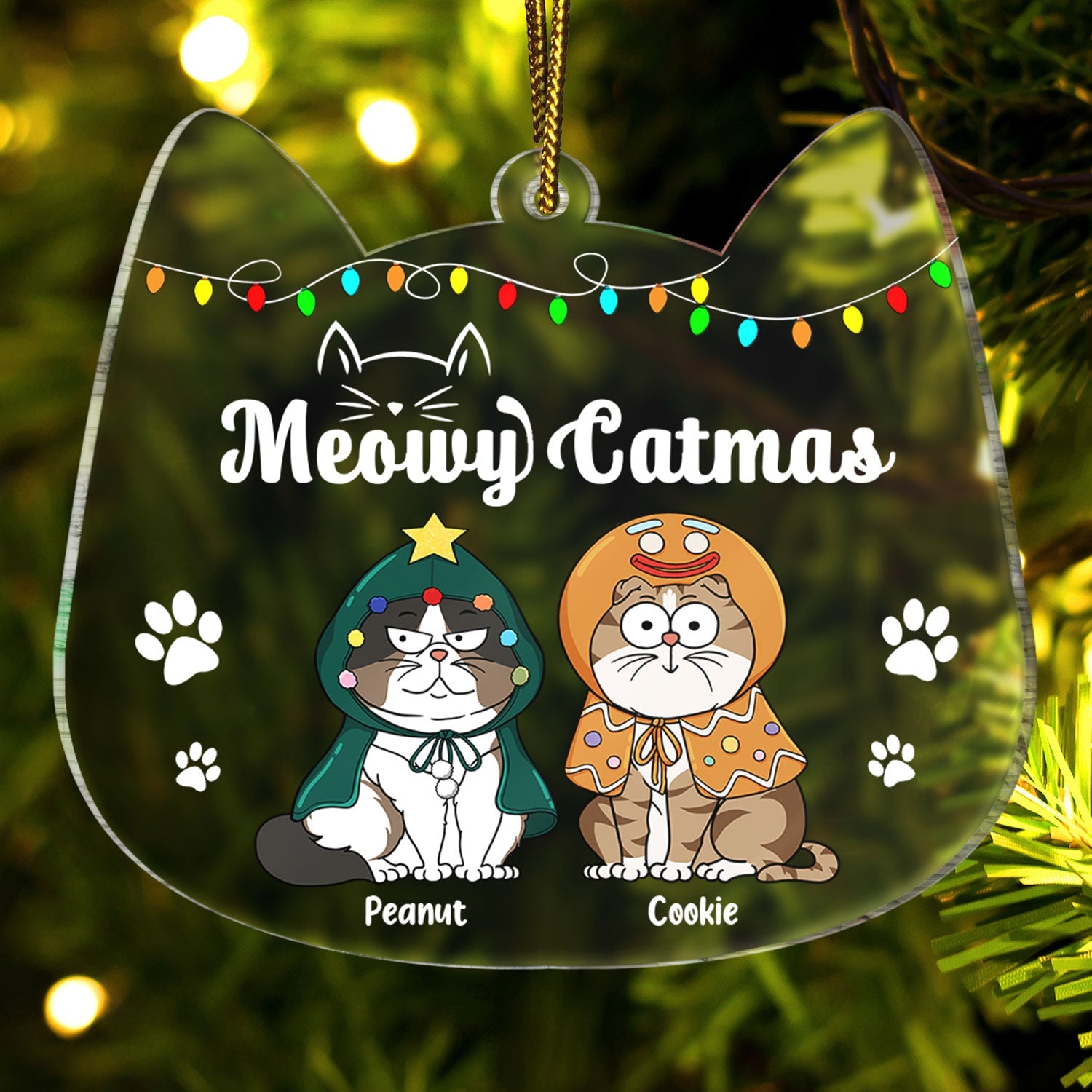 Meowy Catmas Funny Cartoon Cats - Christmas Gift For Cat Lovers - Pers ...
