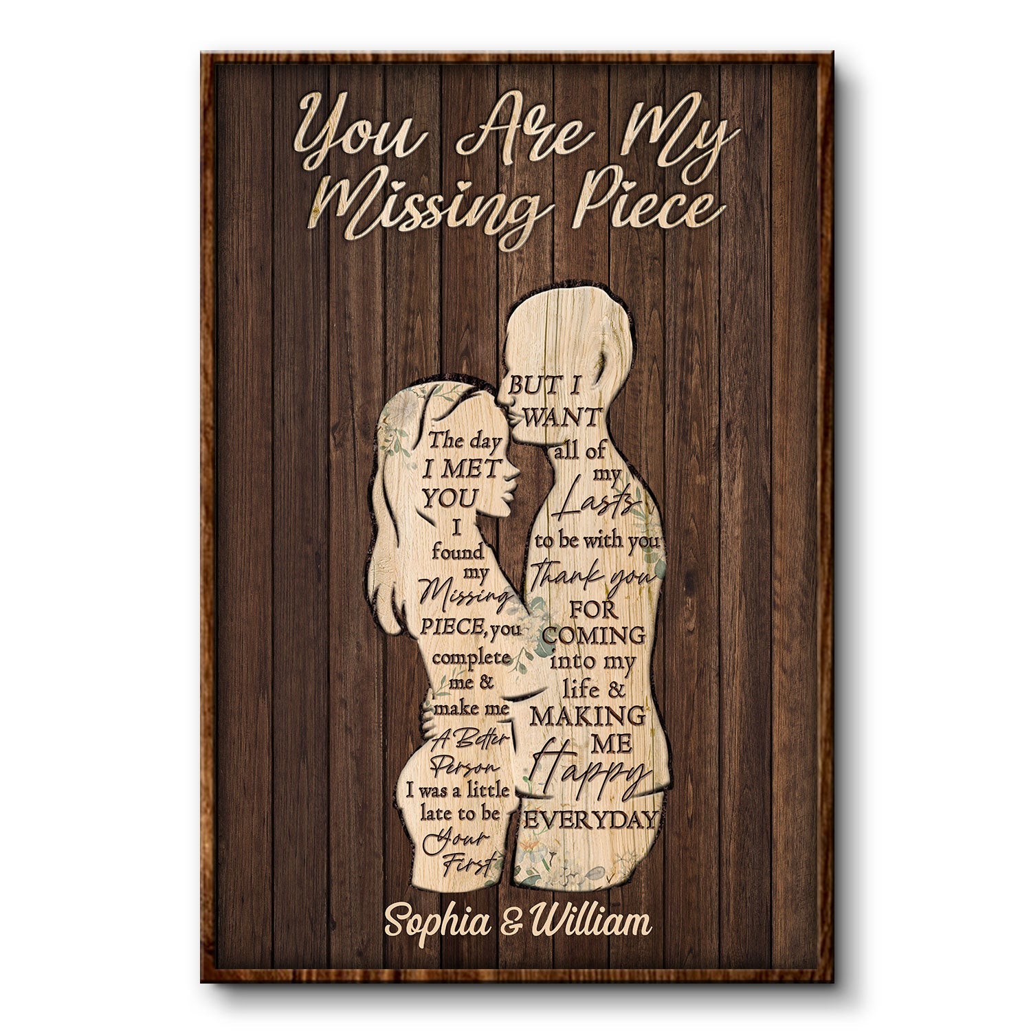 You Are My Missing Piece - Anniversary Gift For Couples - Personalized ...