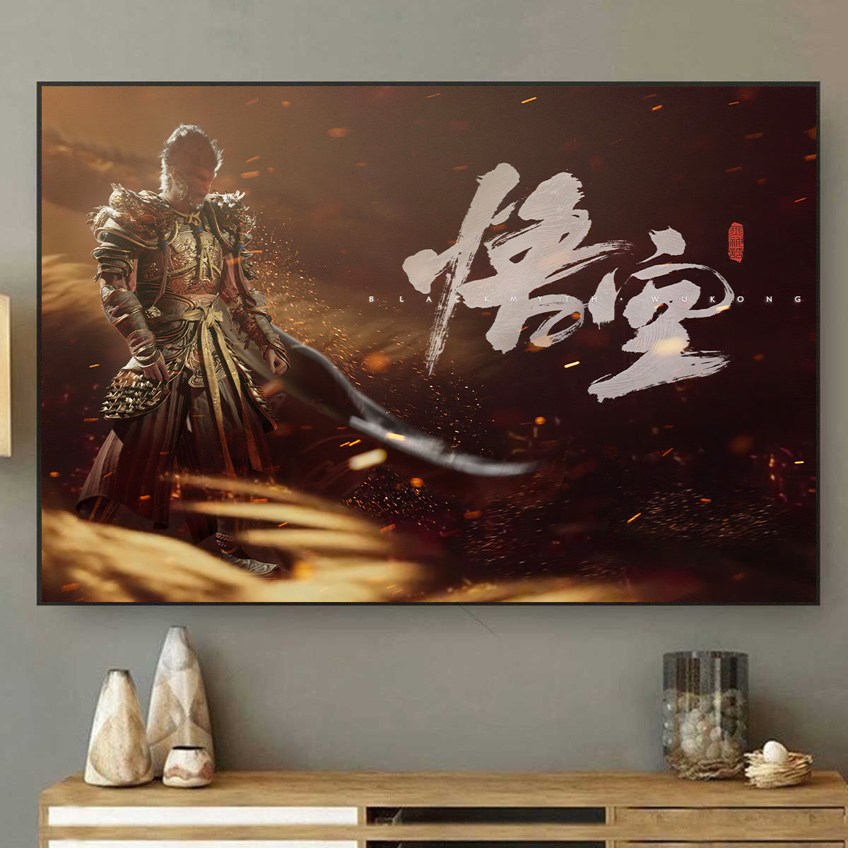 Black Myth Game Wukong Poster Vintage Wall Decoration Famous Oil Paint ...
