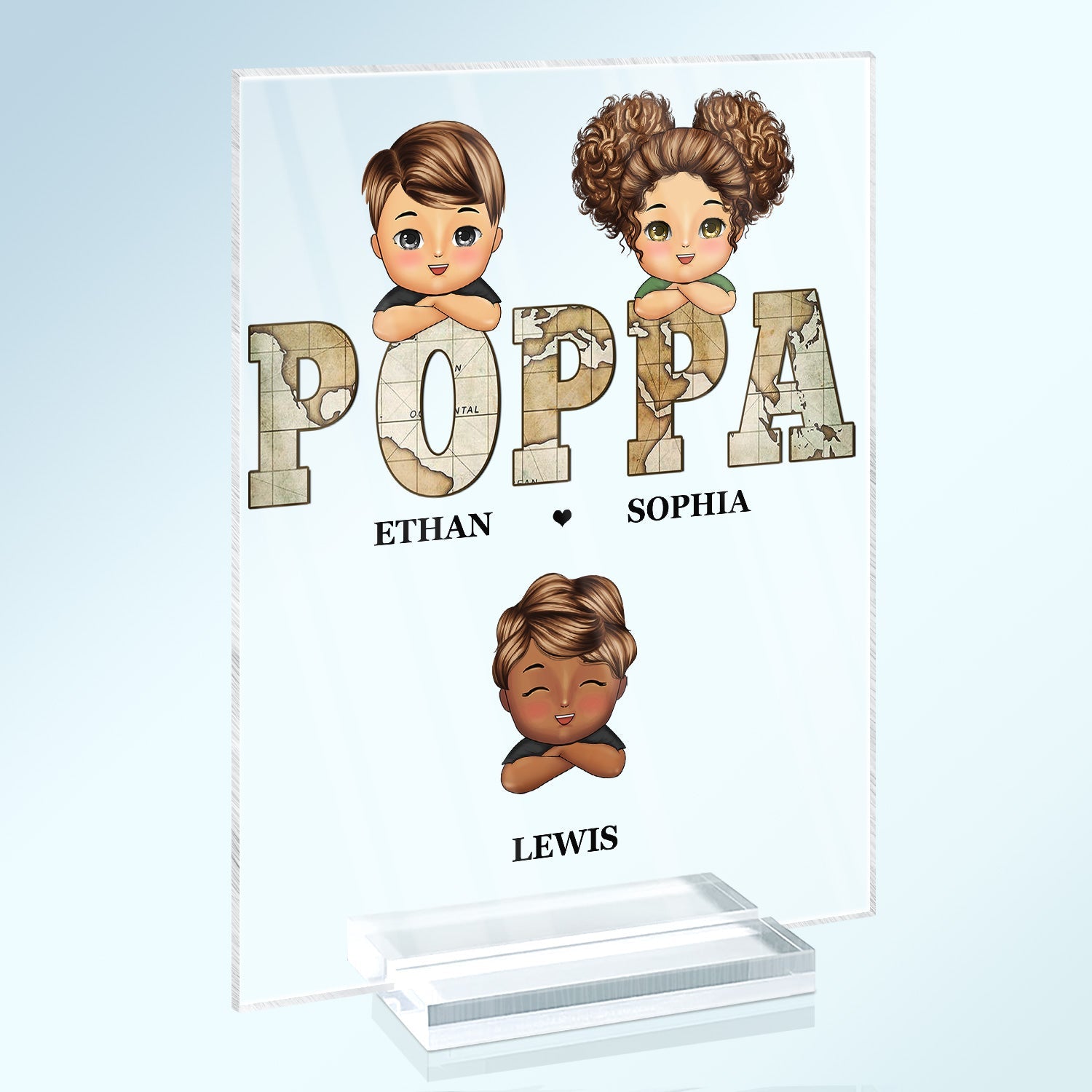 Vintage Map Papa Title - Birthday, Loving Gift For Dad, Father, Papa ...