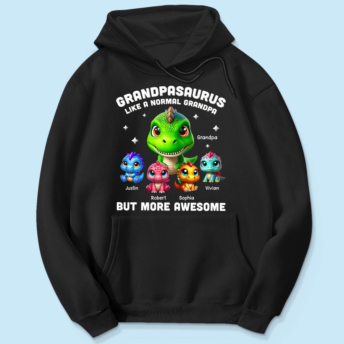 Daddysaurus Grandpasaurus 3D Dinosaurs Personalized Shirt - YeCustom