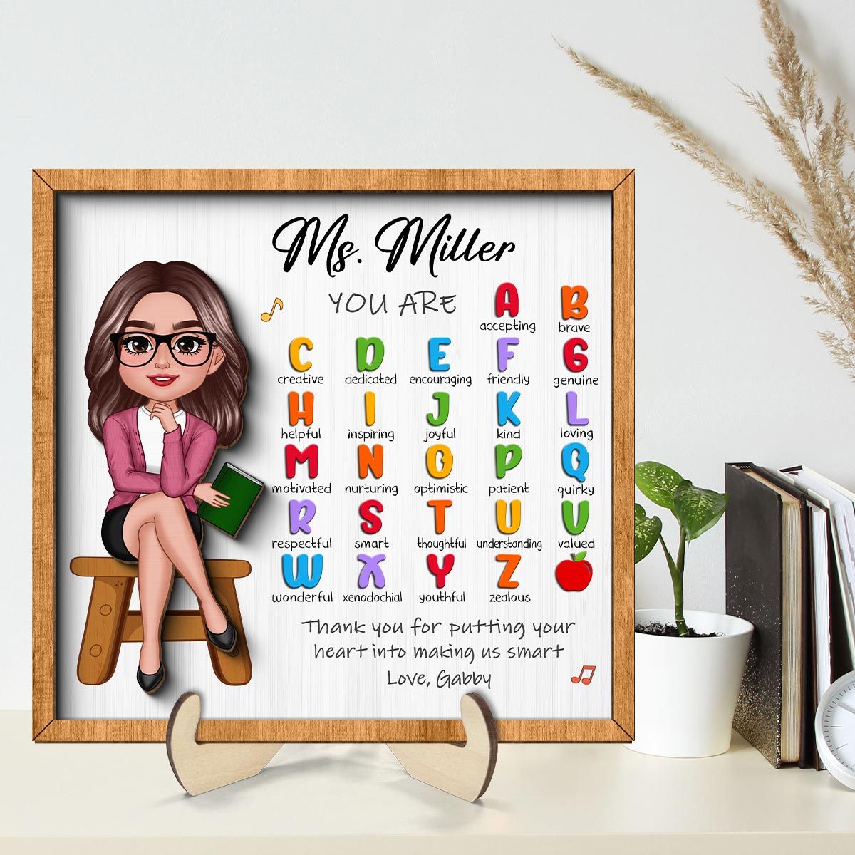 Teacher Appreciation Gift Thank You Alphabet Characteristics Teacher S ...
