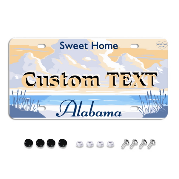 Custom License Plates Alabama, Personalized Text & Background - YeCustom