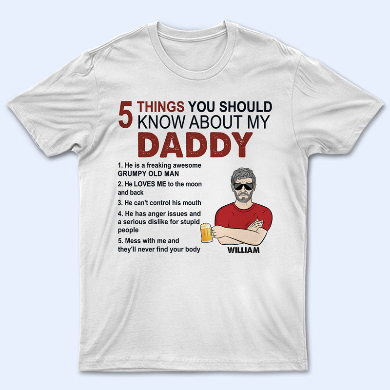 5 Things You Should Know About My Daddy - Father Gift - Personalized C ...