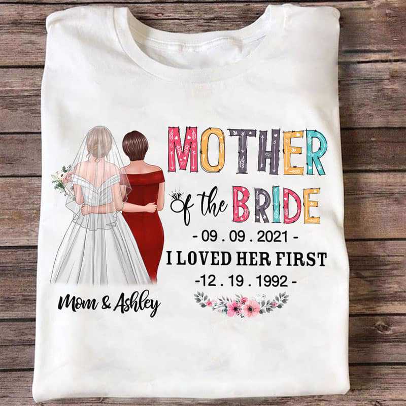 Floral Pattern Mother Of The Bride Personalized Shirt – YeCustom