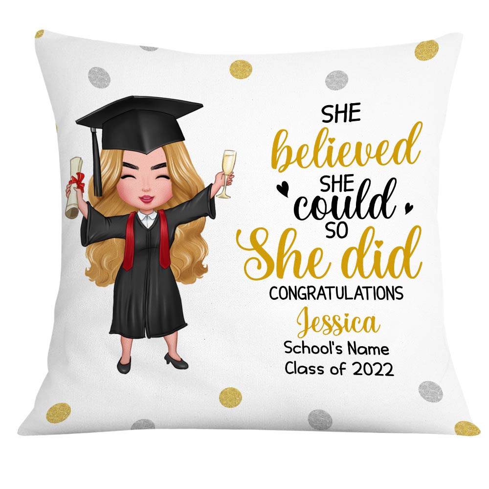 Graduation Girl Pillow - YeCustom