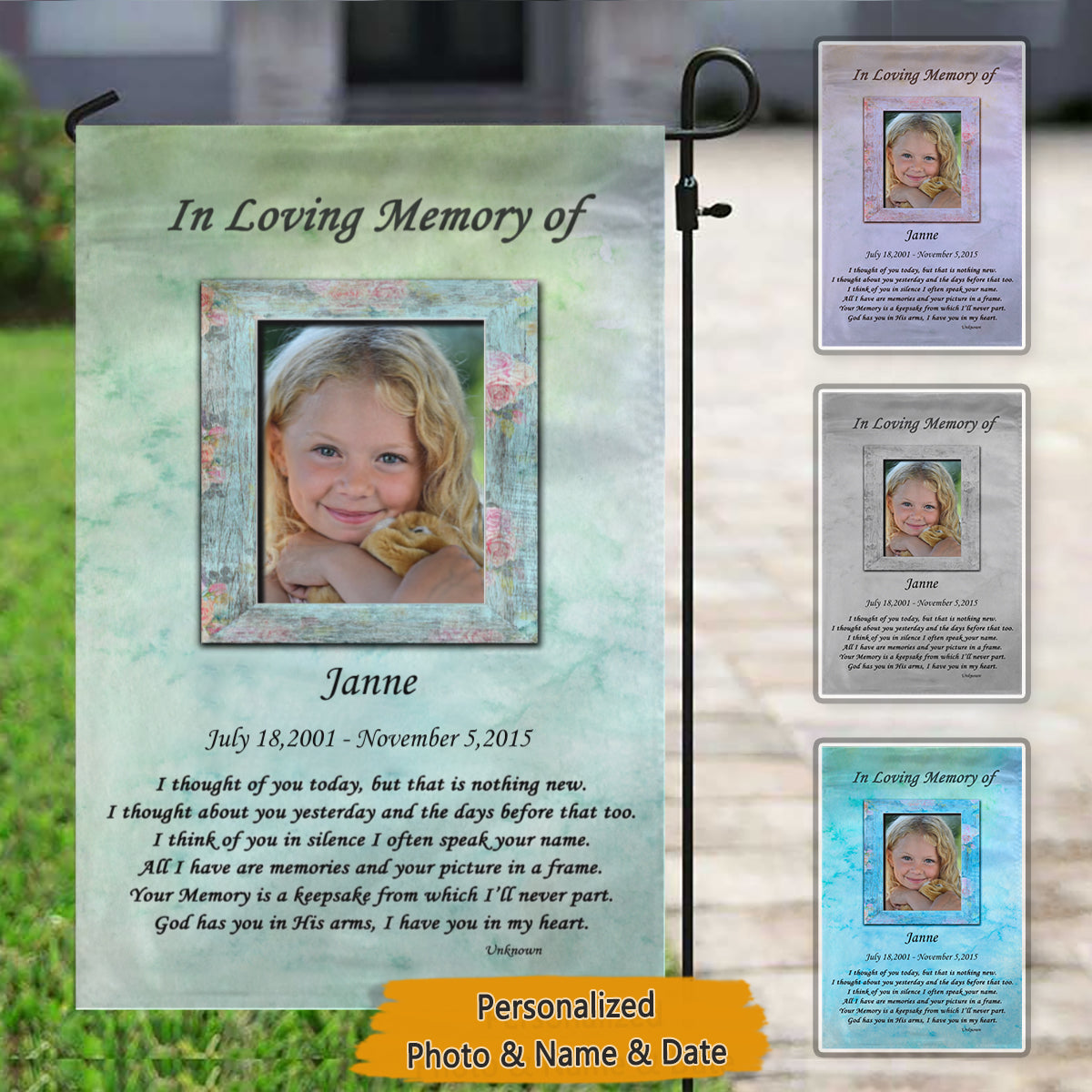 Personalized graves Flag, Sympathy Flag, Custom Flag, Memorial Gifts ...