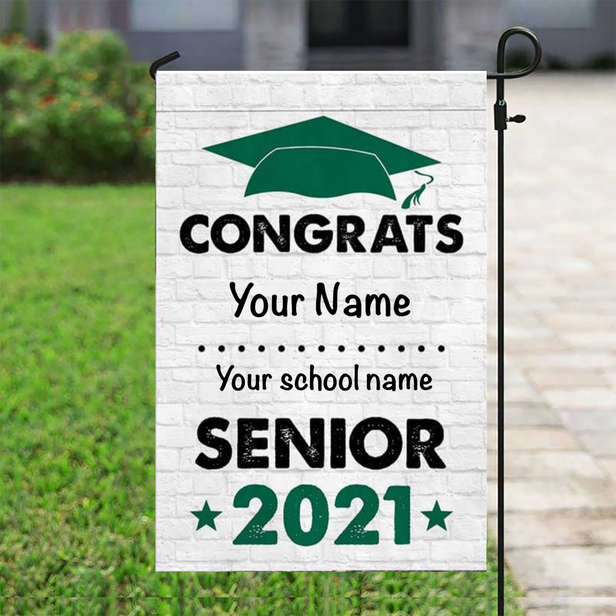 Congrats Senior 2021 Personalized Garden Flag - YeCustom