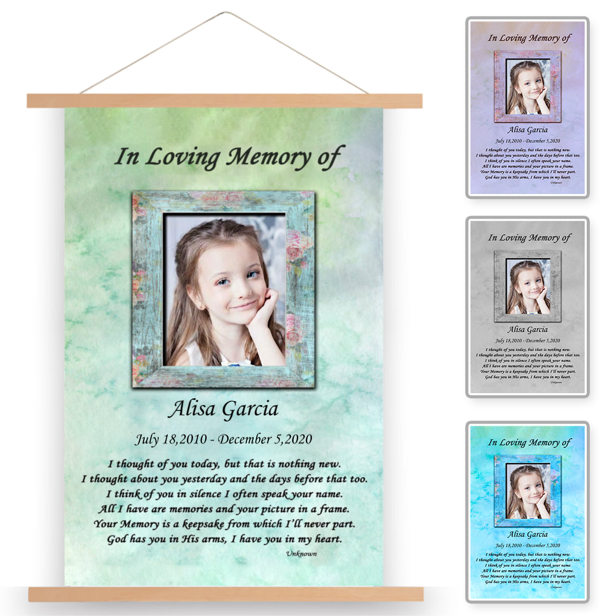 Personalized Scroll Painting, Custom Scroll Painting, Memorial Gifts ...