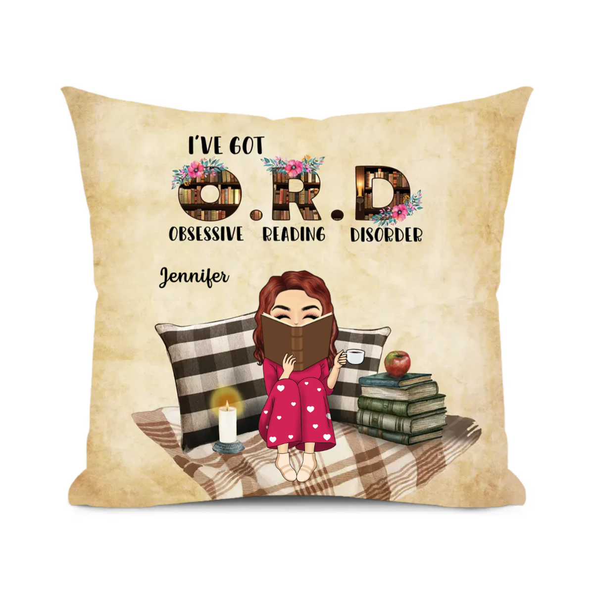 I‘ve Got Obsessive Reading Disorder Personalized Polyester Linen Pillo ...