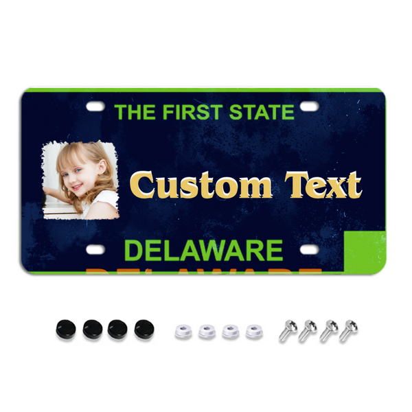 Delaware Custom License Plates, Personalized Photo & Text & Background ...