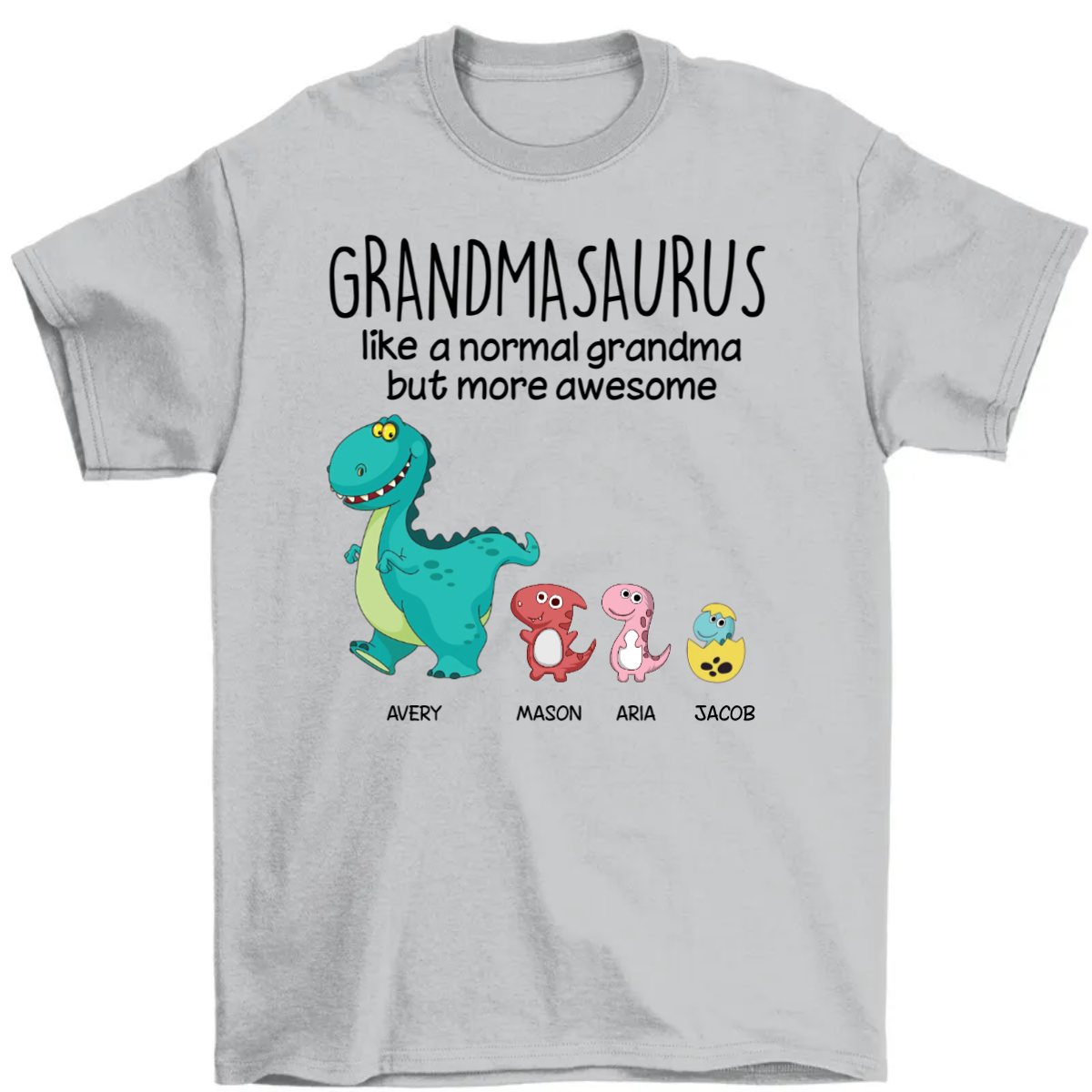Grandmasaurus Mamasaurus And Kids Personalized Shirt - YeCustom