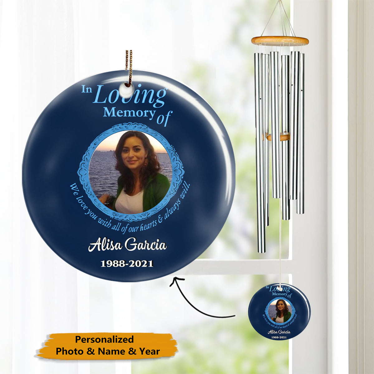 In Loving Memory Personalized Memorial Wind Chime - YeCustom