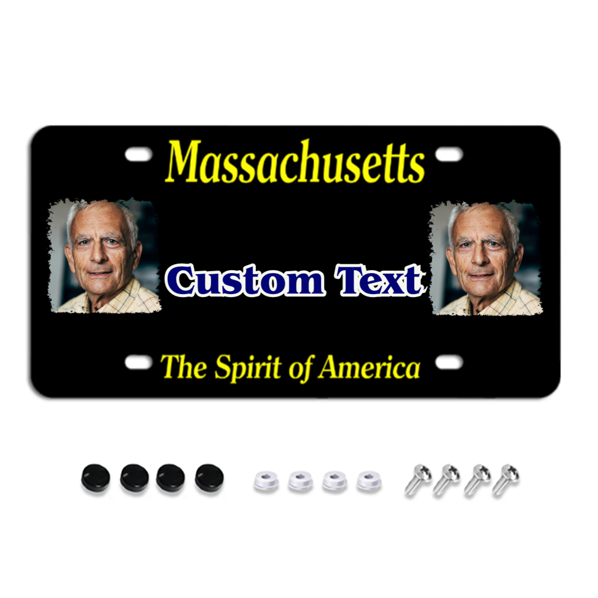 Massachusetts Custom License Plates, Personalized Photo & Text & Backg ...
