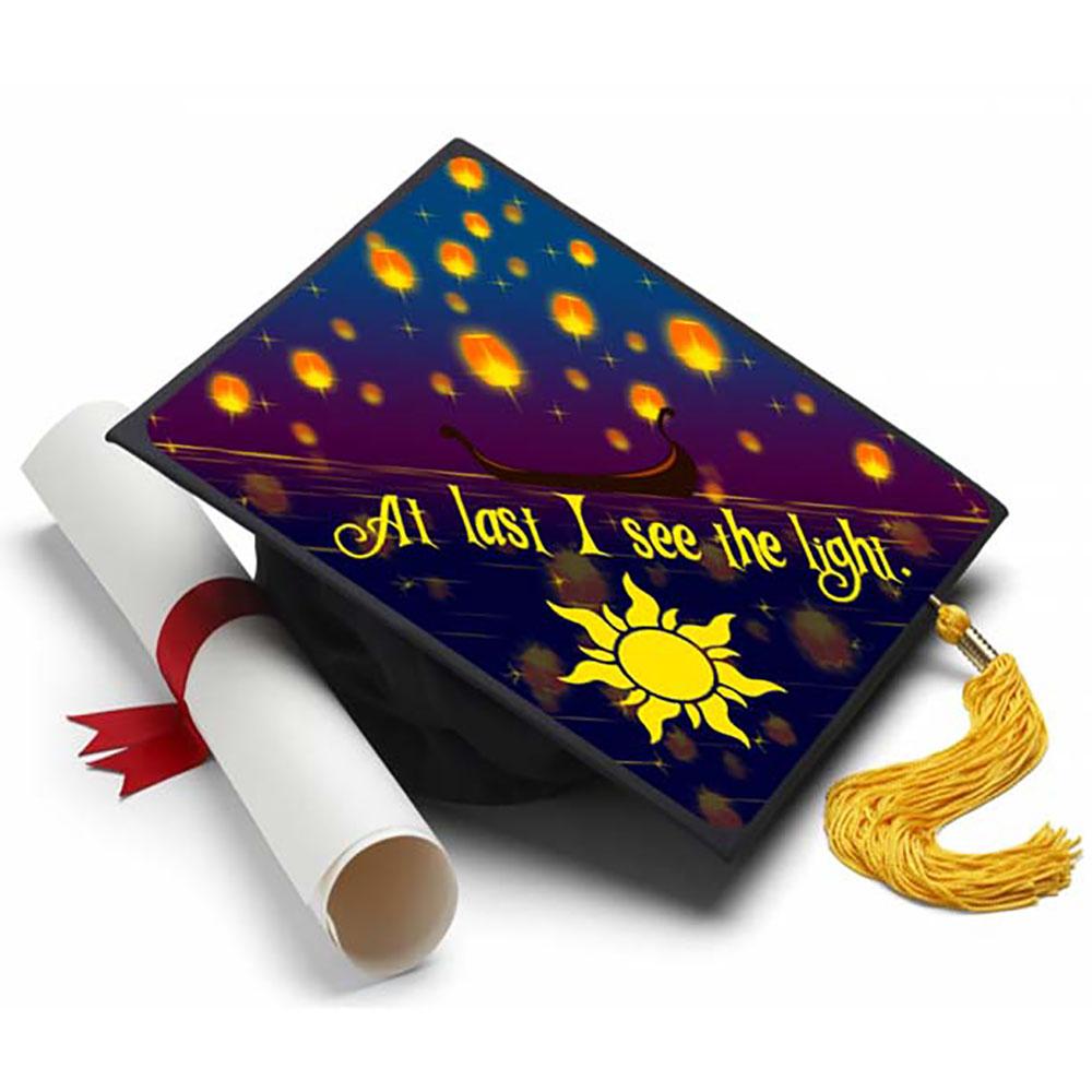 Graduation Cap Topper - At Last I See The Light - Tangled - Tassel Top ...